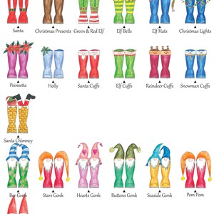 Family Welly Boot Print Custom Wellie Family Gift - Etsy