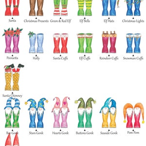 Create Your Own Family Print, Custom Welly Boot Print, Personalised ...