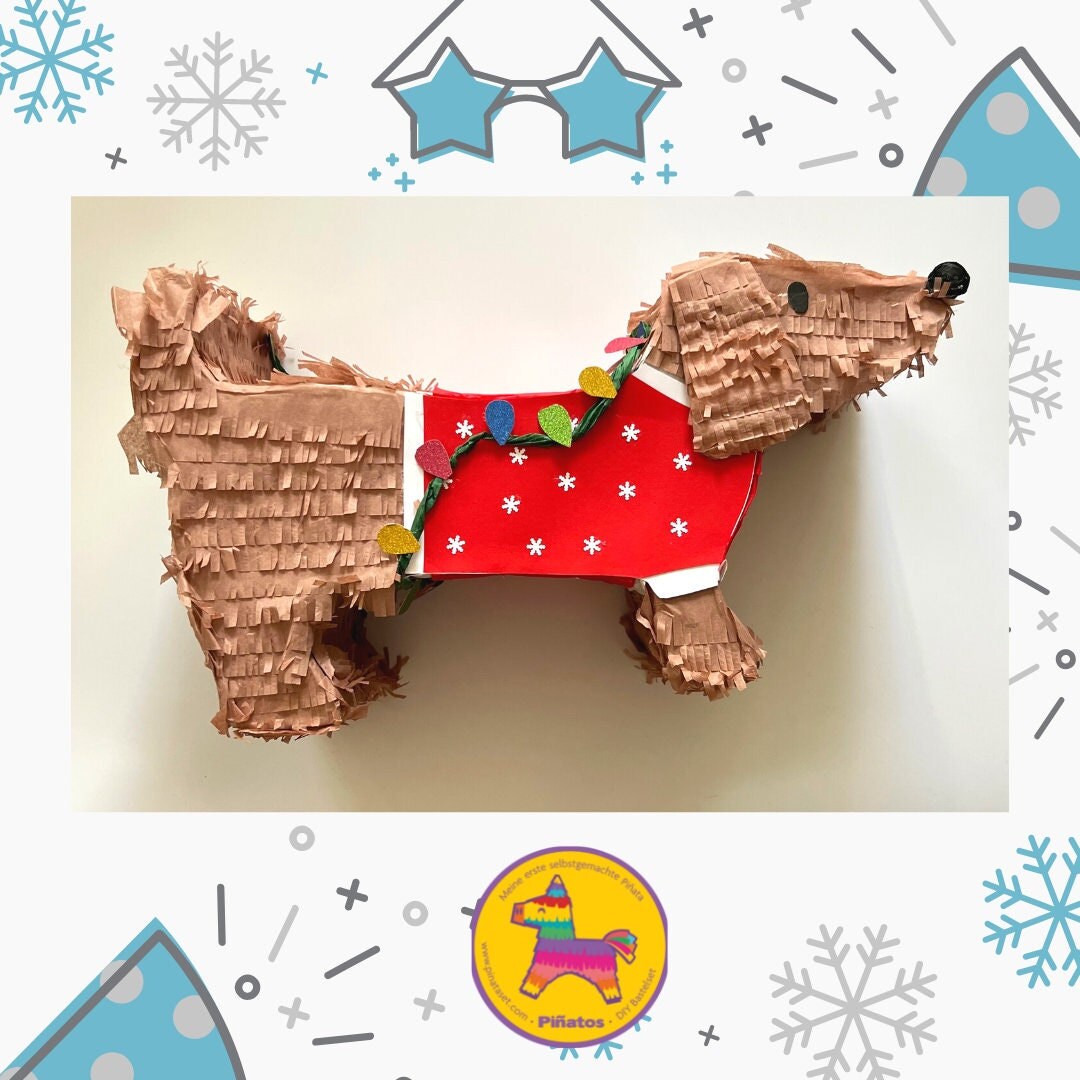 Dachshund Dog Piñata Christmas Motif - Etsy