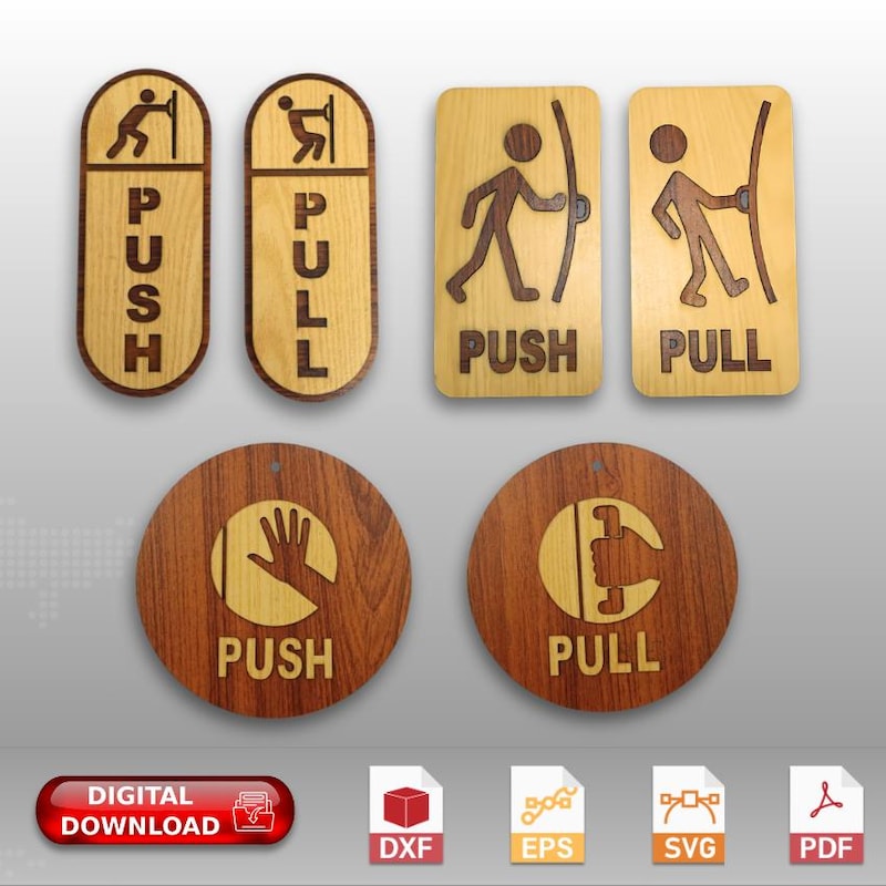 Push Pull Door Signs - Etsy