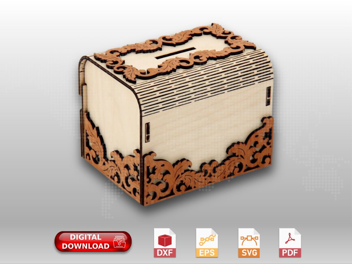 Piggy Bank House Money Saving Cash Wooden Box Design Gift, Cash Box ...