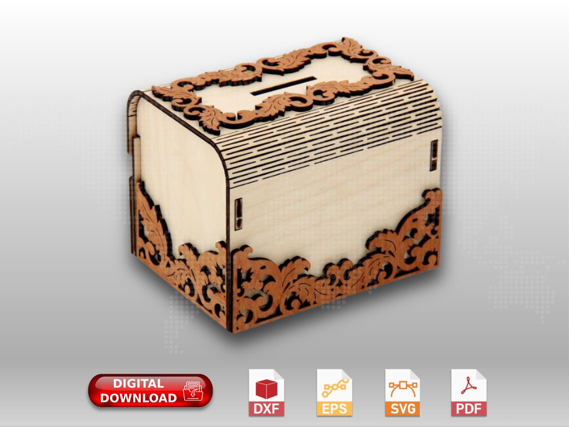 Piggy Bank House Money Saving Cash Wooden Box Design Gift, Cash Box ...