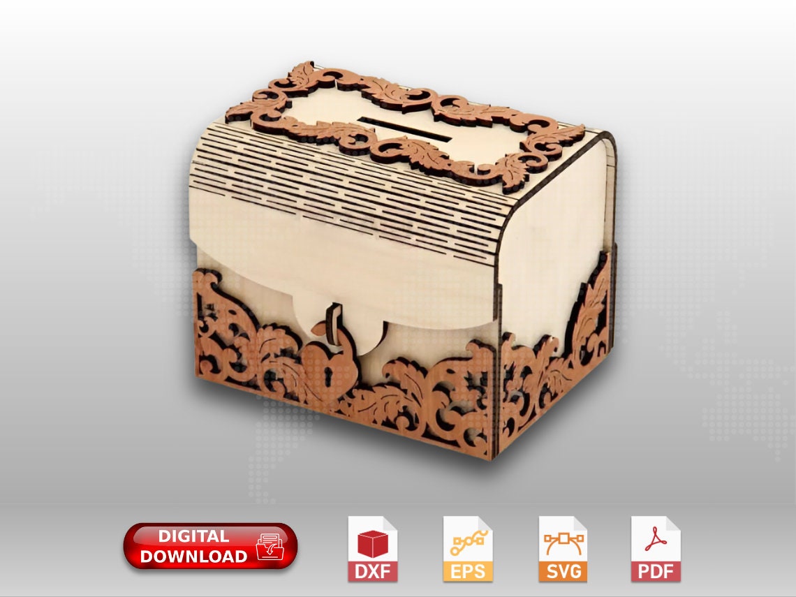 Piggy Bank House Money Saving Cash Wooden Box Design Gift, Cash Box ...