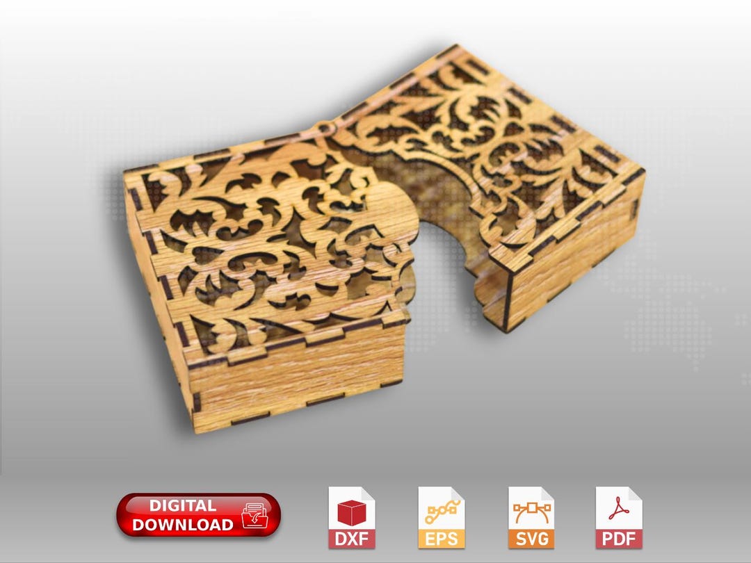 Box for Wooden Playing Card |svg| |eps| |dxf| |pdf| for CNC Router ...
