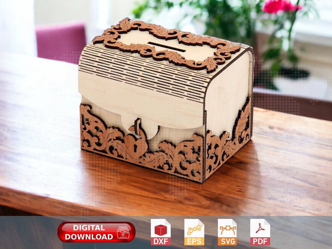 Piggy Bank House Money Saving Cash Wooden Box Design Gift, Cash Box svg ...