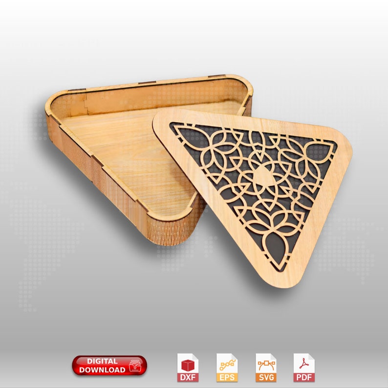 Triangle Wooden Gift Box Serving Wedding Engagement Gift Mom, Spouse ...