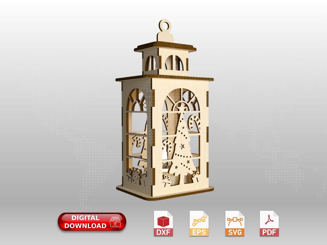Night Light Lantern SVG | Christmas Candy Luminary File | Wedding ...