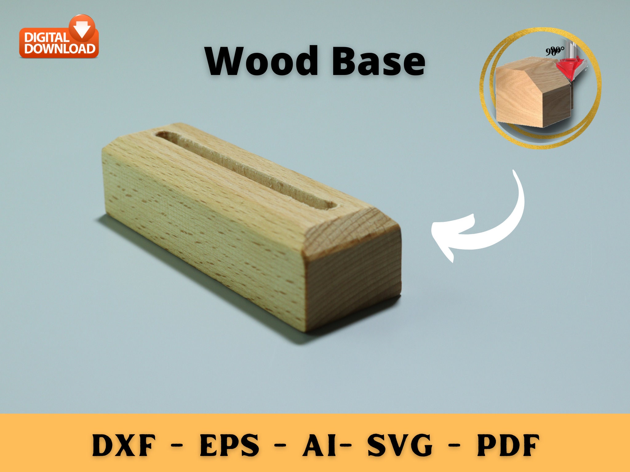 Wooden Acrylic Trophy Award 2023 svg eps AI dxf pdf for CNC Router ...