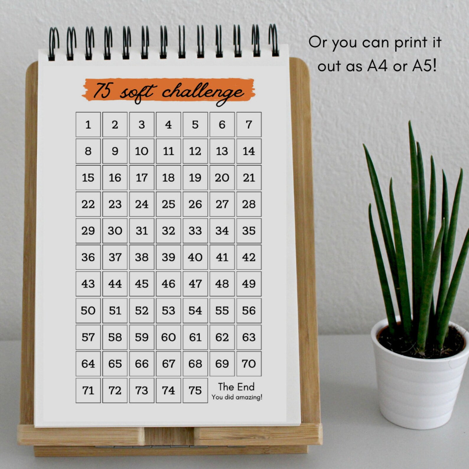75 Soft Challenge Tracker - Printable Habit Tracker - 75 Soft Template ...
