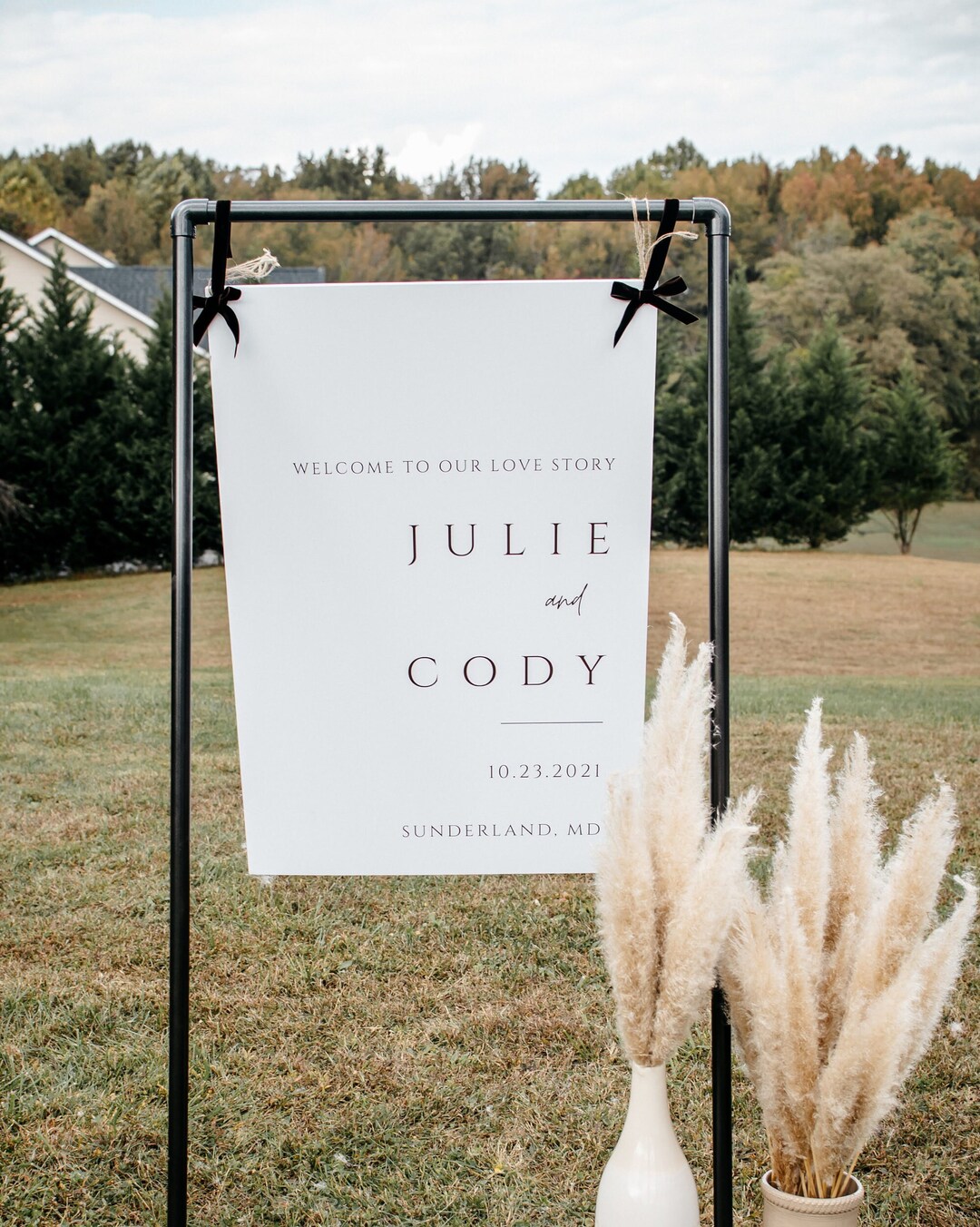 Boho Wedding Welcome Sign Template for Wedding Presets Modern Welcome ...