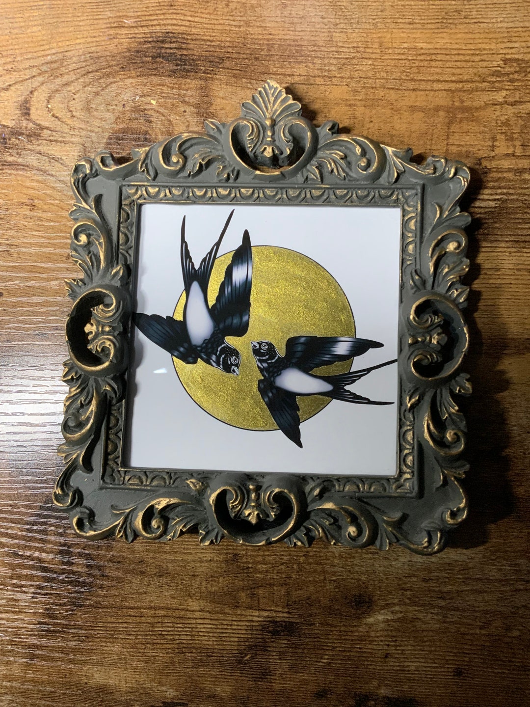 Swallows Mixed Media Original Art. Birds, Spooky Season, Halloween ...
