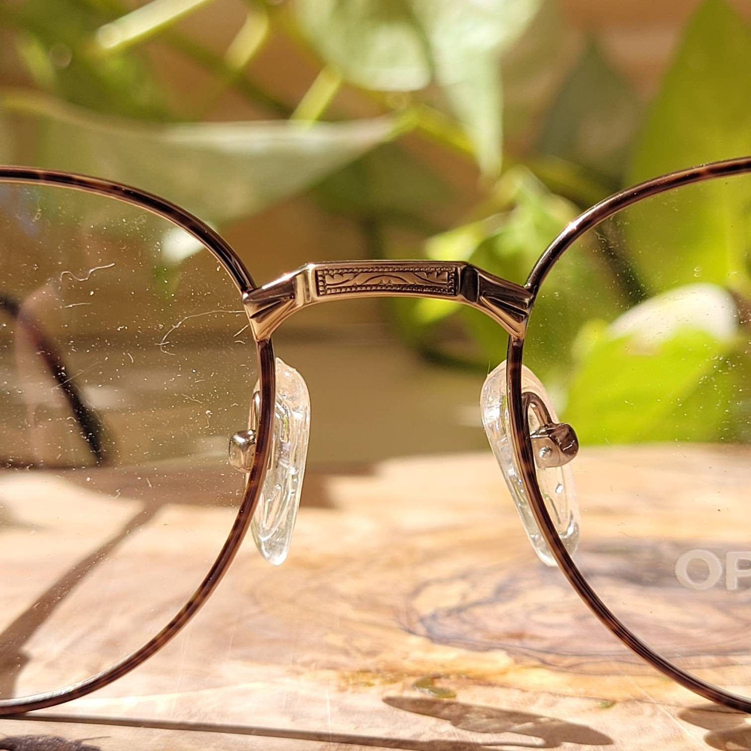 Circle Bronze Metal Eyeglass Frame, Full Rim Vintage Glasses - Etsy