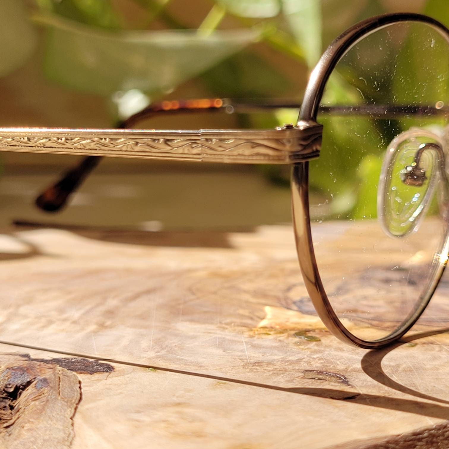 Circle Bronze Metal Eyeglass Frame, Full Rim Vintage Glasses - Etsy