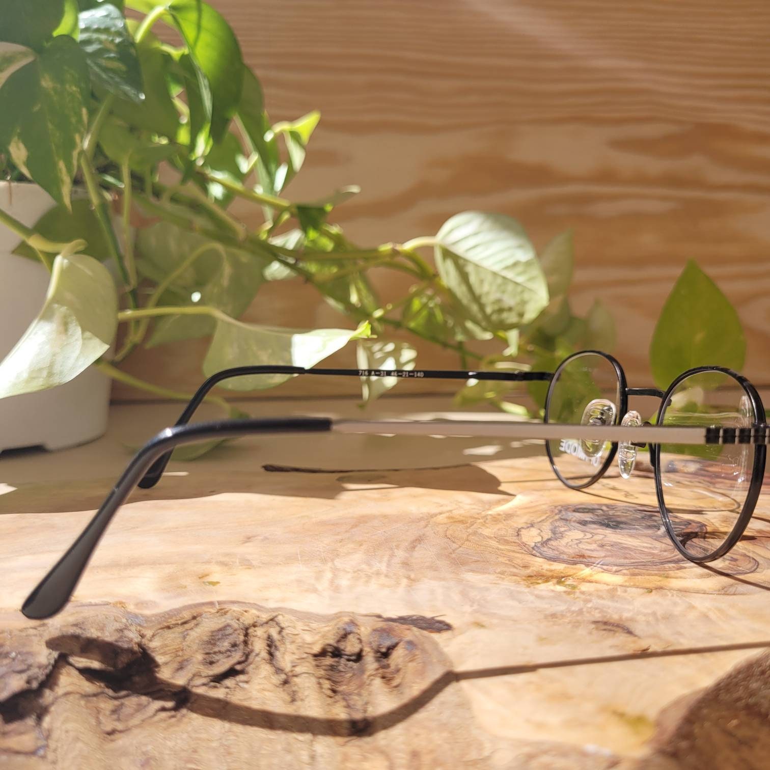 Circle Black Metal Eyeglass Frame, Full Rim Vintage Glasses - Etsy