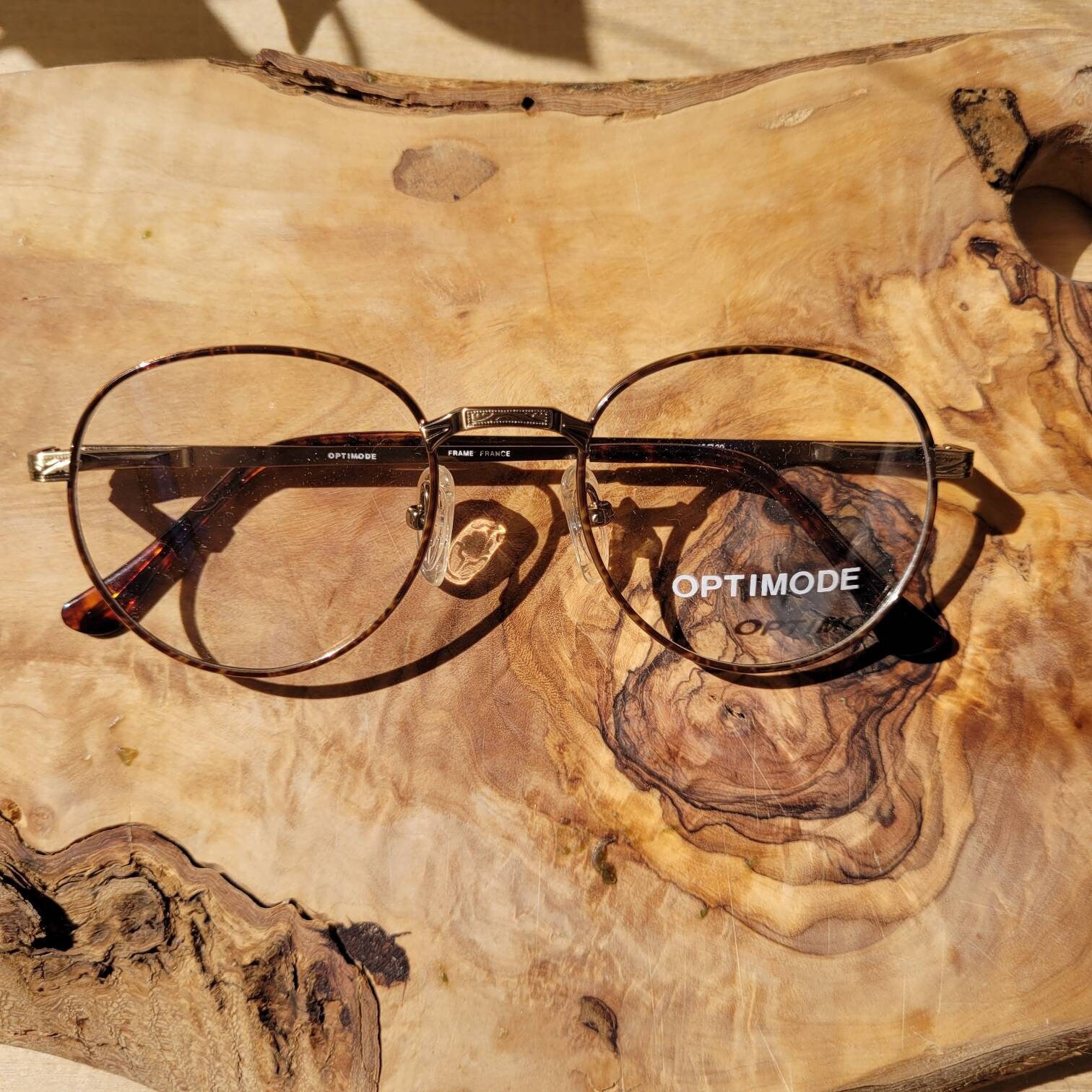 Circle Bronze Metal Eyeglass Frame, Full Rim Vintage Glasses - Etsy