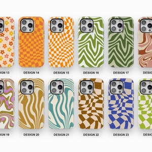 Retro Groovy Swirls iPhone Case, iPhone 15 14 Plus Case, iPhone 13 12 11 Pro Max Case, iPhone X ...
