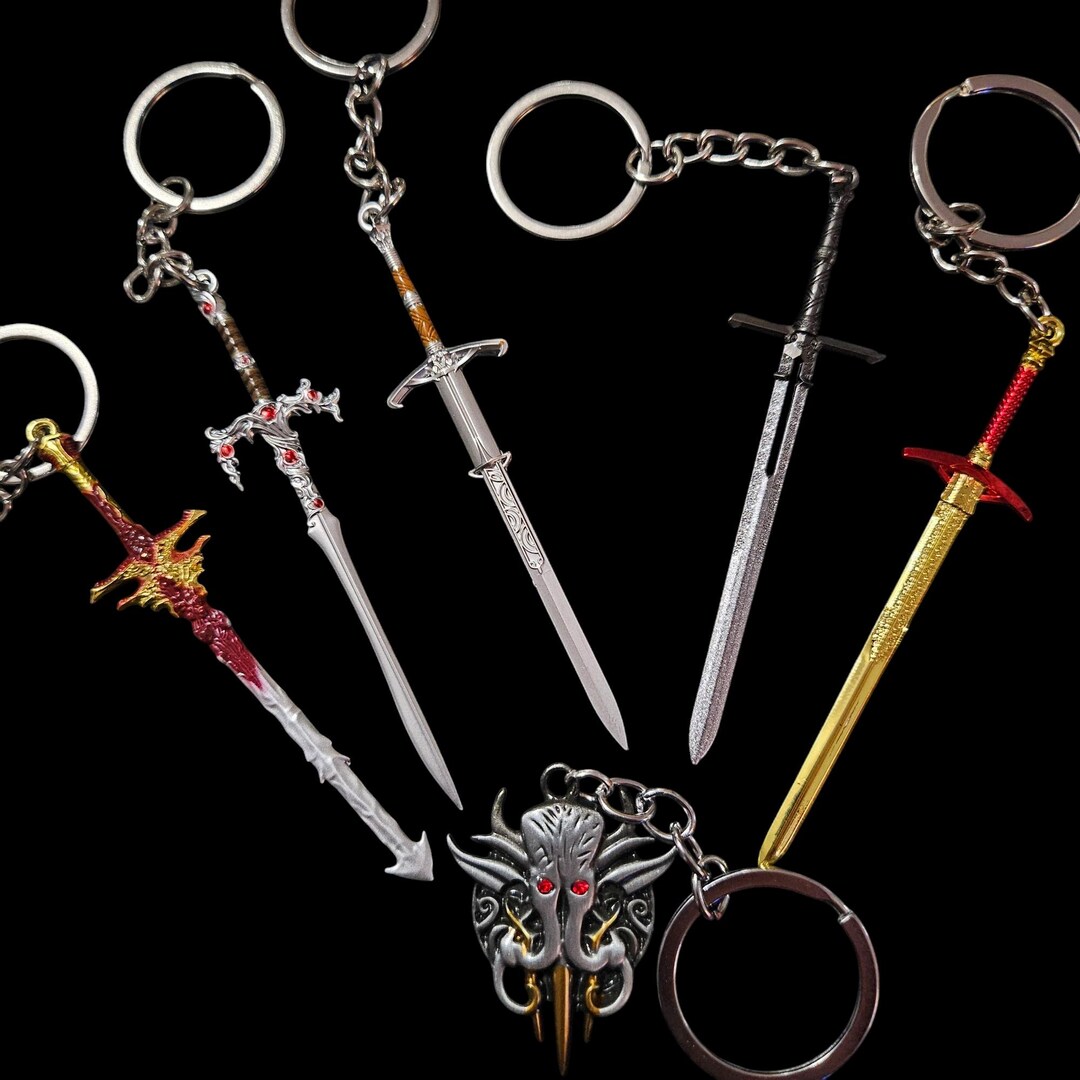 Baldurs Gate 3 - Keychains Swords and Logo - Etsy