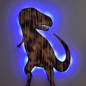 T-rex LED Back-lit Wall Decor, Dinosaur Wall Decor - Etsy