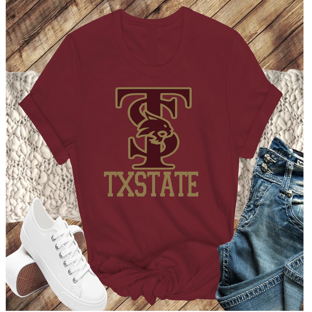 Texas State Univ Logo Tee - Etsy