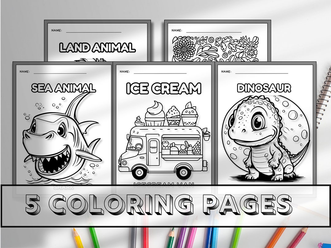 5 Animal Coloring Pages for Kids Animal Coloring Pages Kids Coloring ...