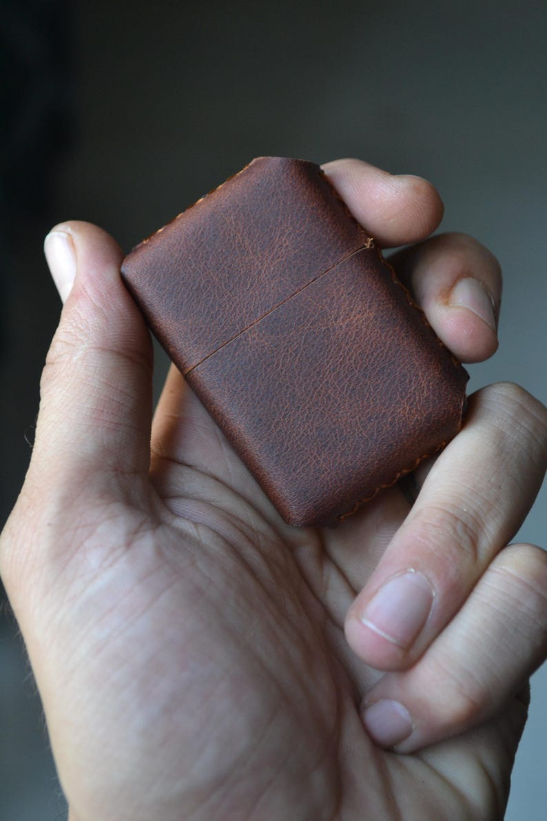 Personalized Leather Zippo Case, Leather Zippo Cover, Unique Gift for ...