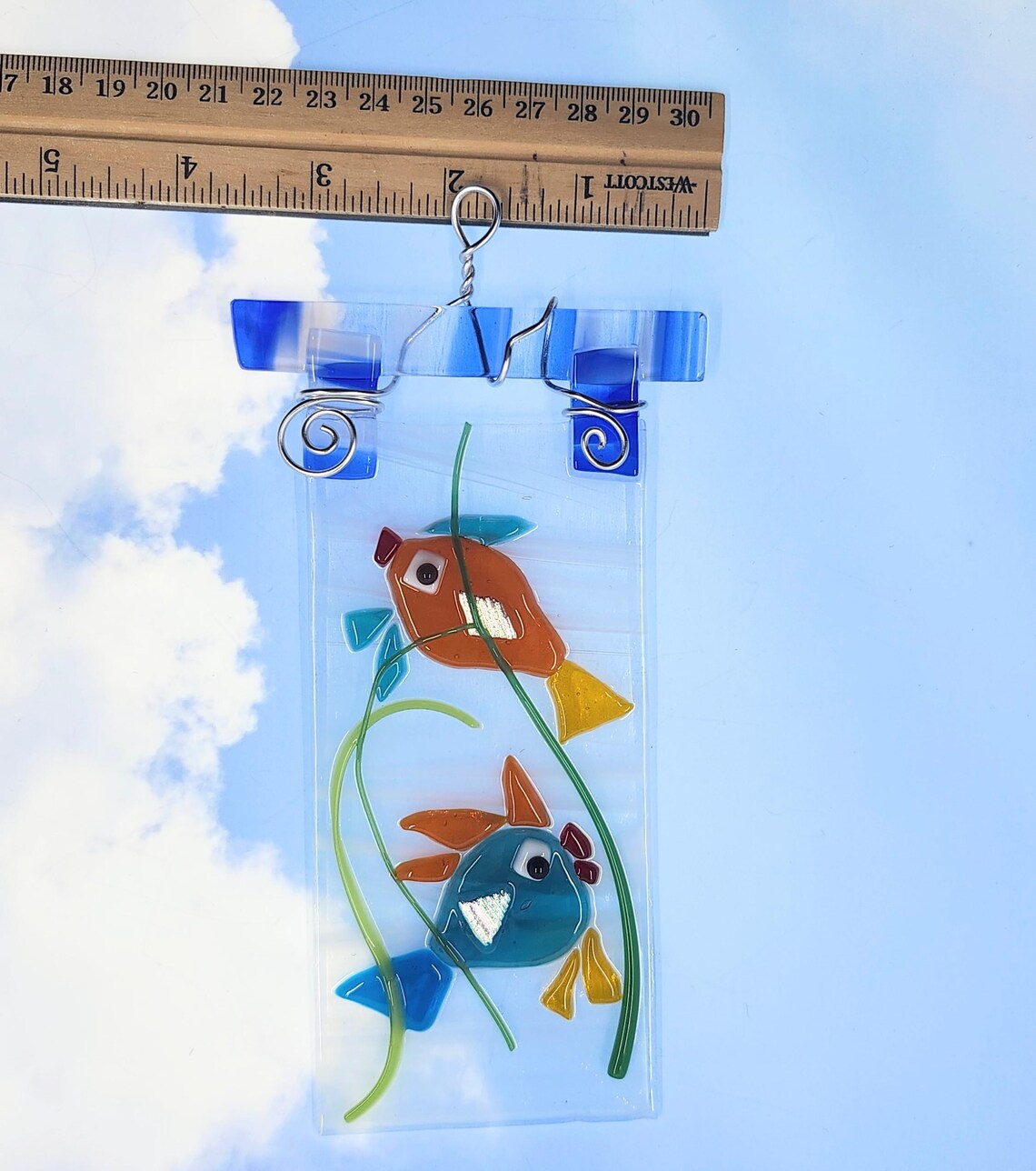 Fabulous Fish Contemporary Fused Glass Sun Catcher - Jewelry for Your ...