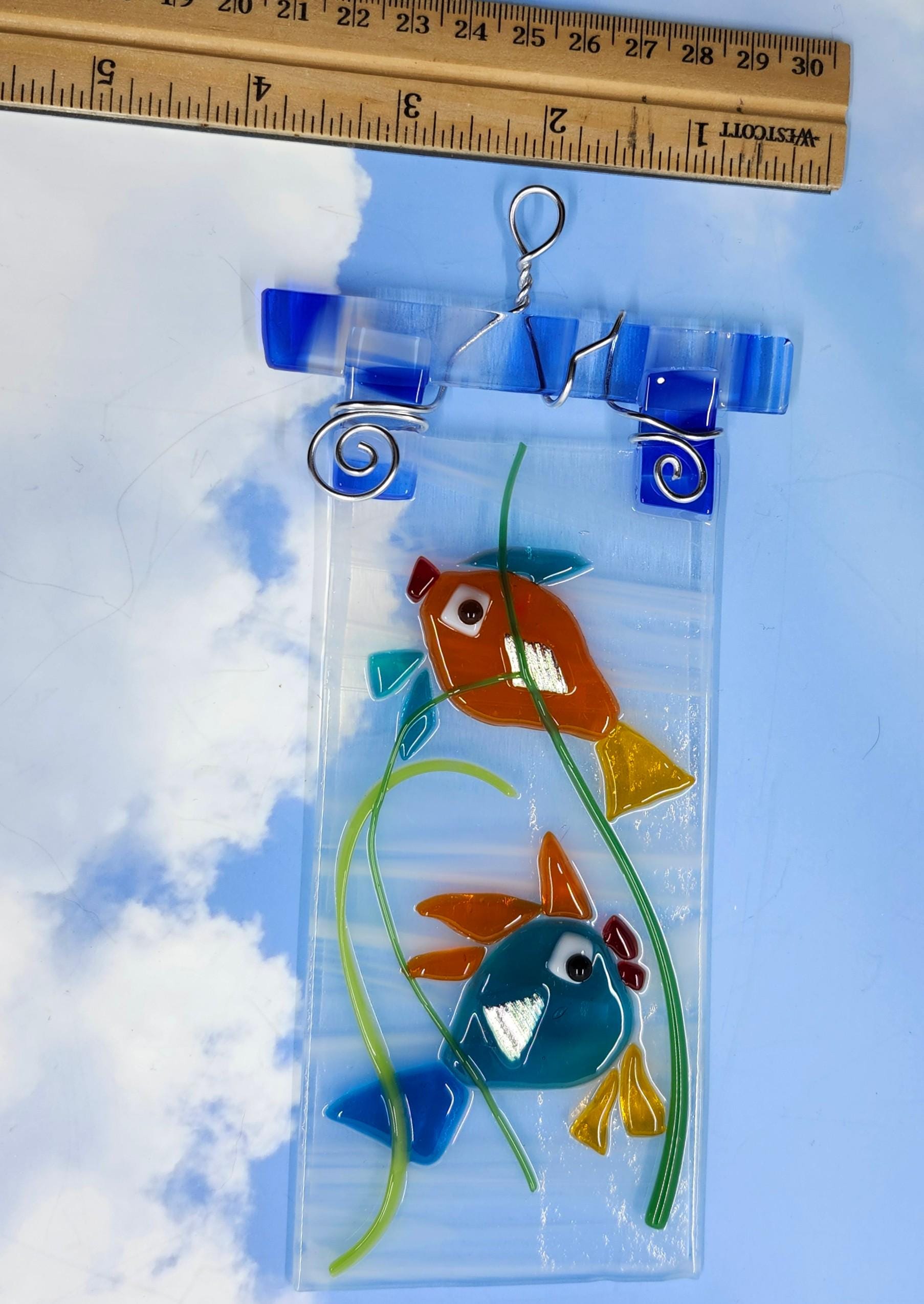 Fabulous Fish Contemporary Fused Glass Sun Catcher - Jewelry for Your ...