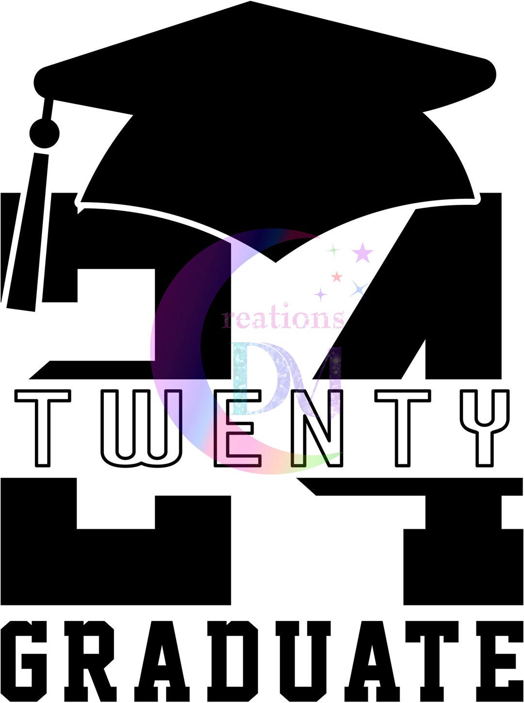 Graduation Direct-to-film Twenty 24 Graduate Black - Etsy