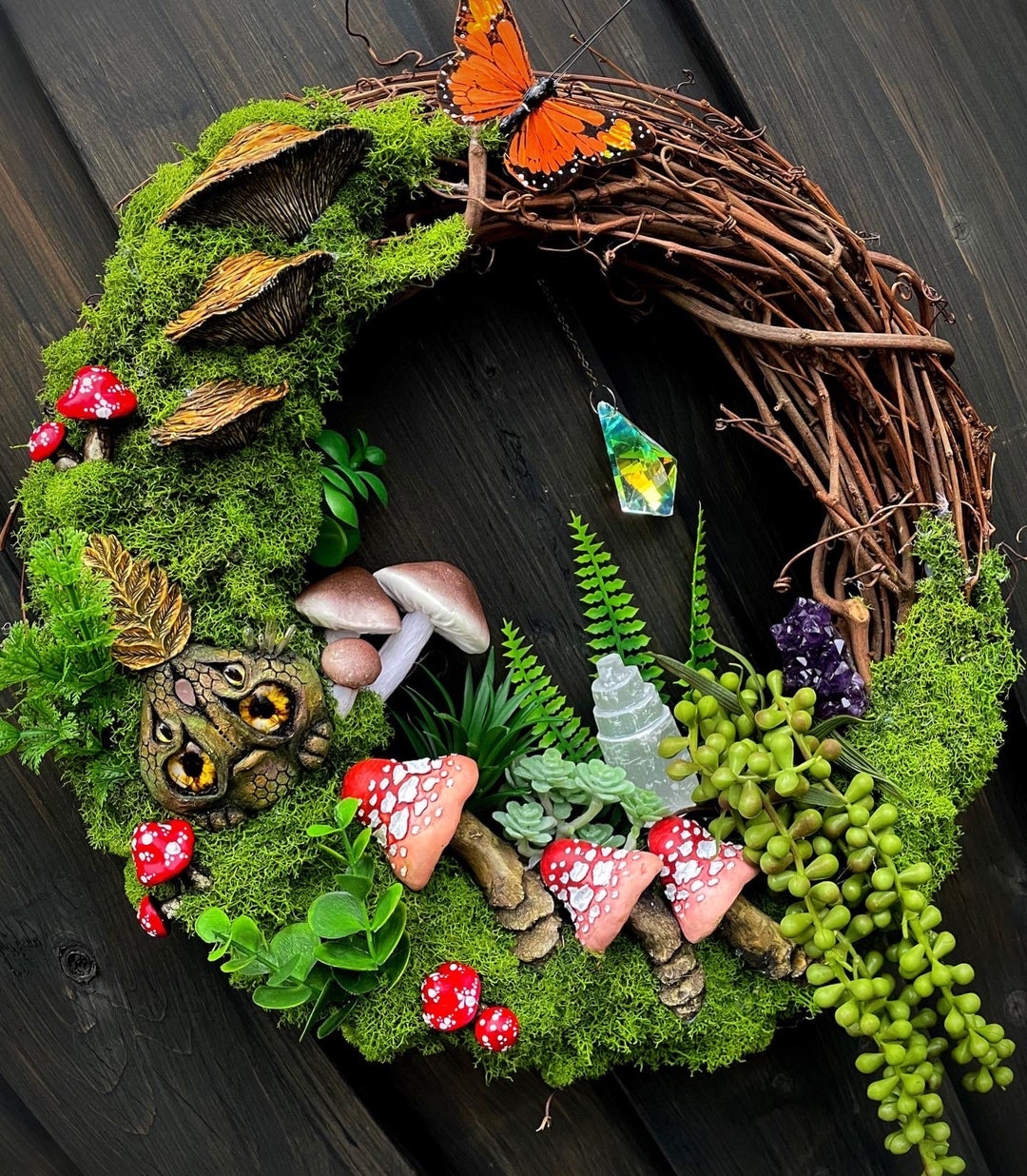 Magik Terraformer Spirit Wreath, Mythical Creatures Decor, Cottagecore ...