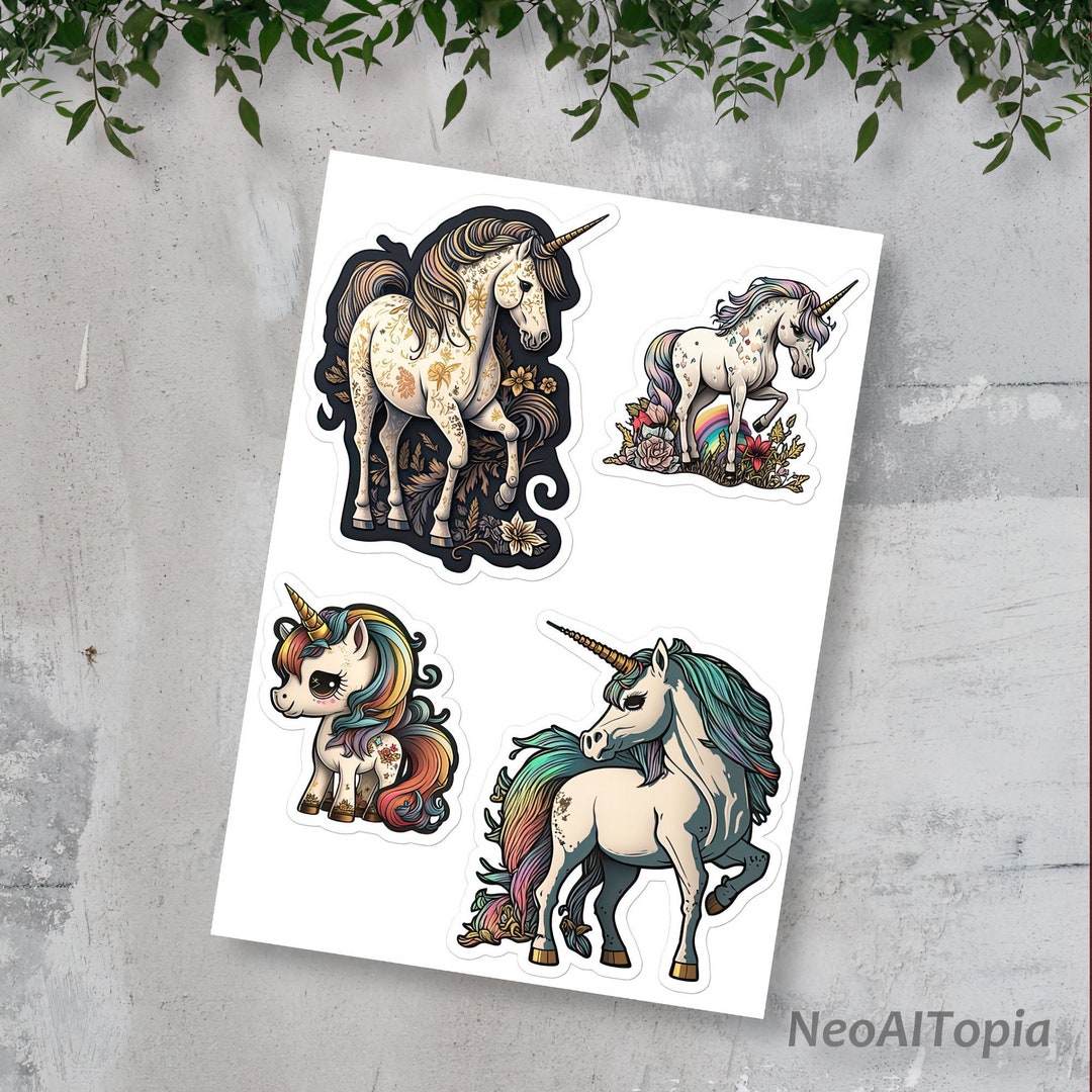 Unicorn Einhorn Comic Sticker Pack / Aufkleber Set - Etsy.de