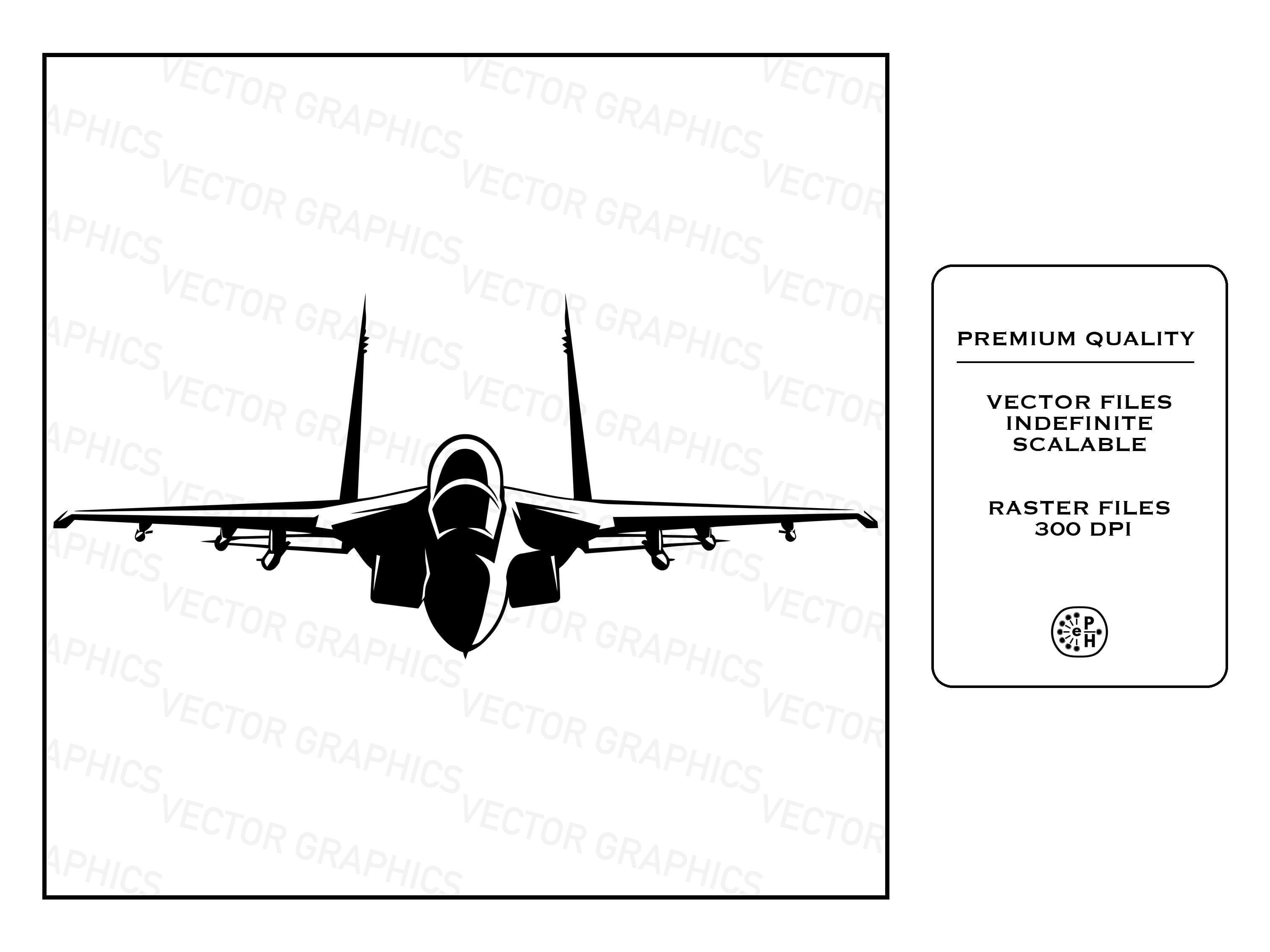 20 Military Aircraft Vector Designs, Jets, Stealth Bomber, Black ...