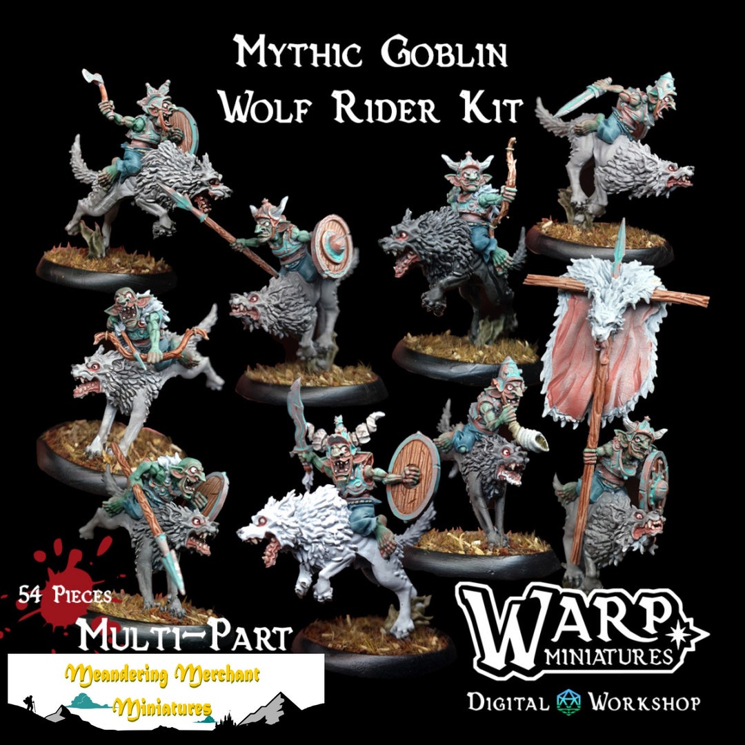 Goblin Wolf Riders- Multi-part Kit. Dungeons and Dragons, Pathfinder - Etsy