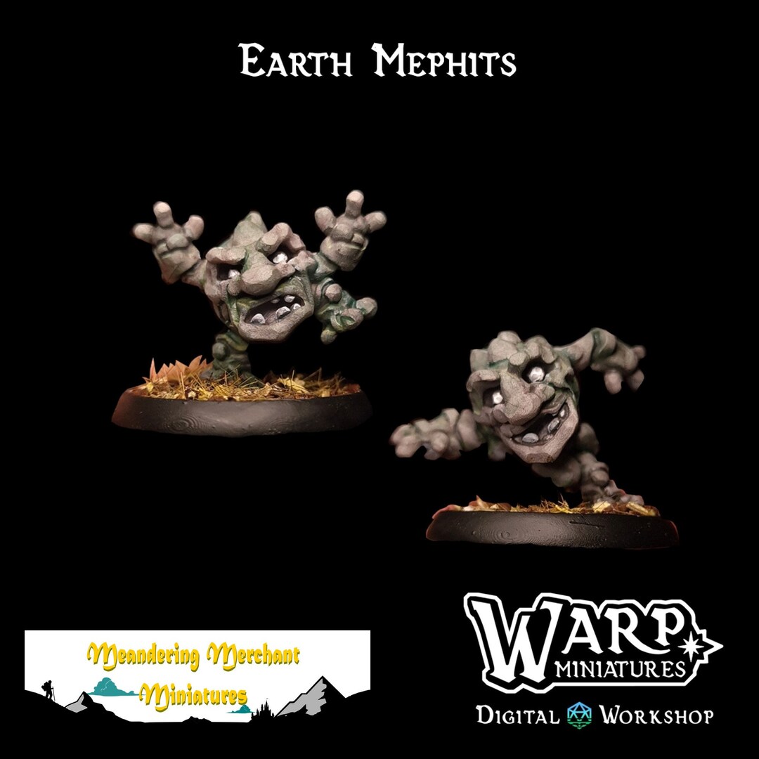 Earth Mephit- Dungeons and Dragons, Pathfinder - Etsy
