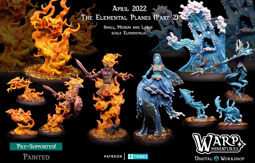 ELEMENTAL SET Dungeons and Dragons, Pathfinder - Etsy