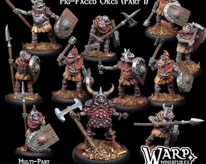 Pig Faced Orcs - Multi-part Kit. Dungeons and Dragons, Pathfinder - Etsy