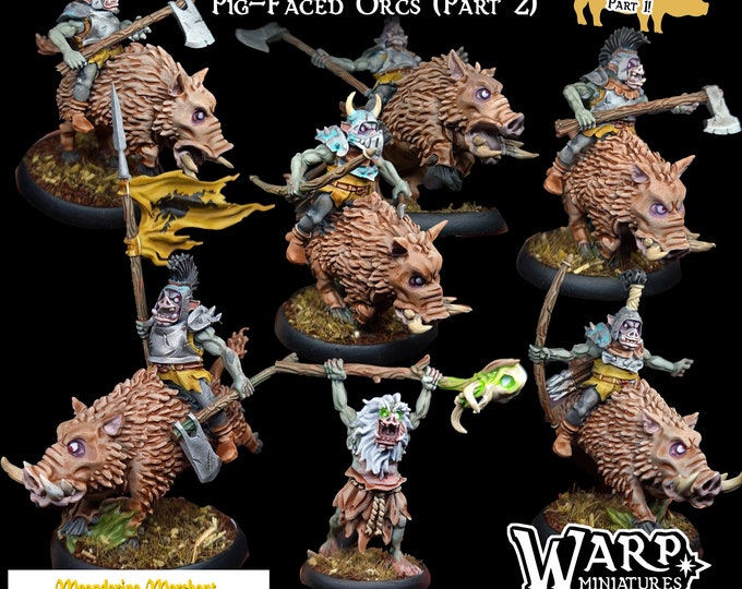 Pig Faced Orcs on Boars- Multi-part Kit. Dungeons and Dragons ...