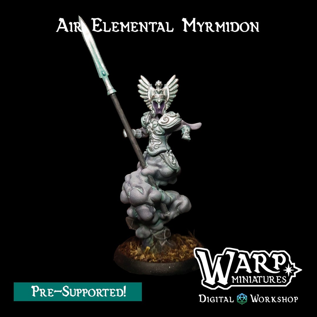 Air Elemental Myrmidon - Dungeons and Dragons, Pathfinder - Etsy