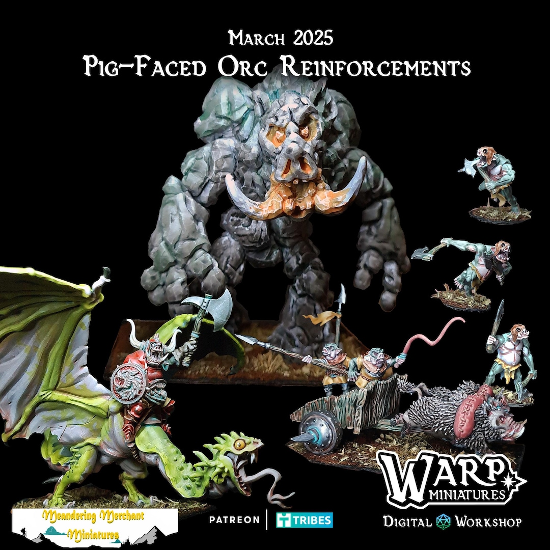 Pig Faced Orcs on Boars- Multi-part Kit. Dungeons and Dragons ...