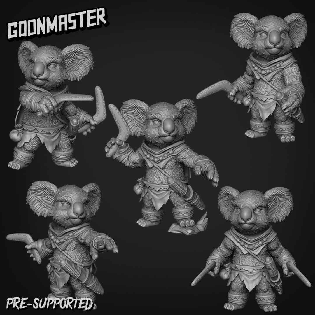 Koala Boomerang Warriors Dungeons and Dragons, Pathfinder - Etsy