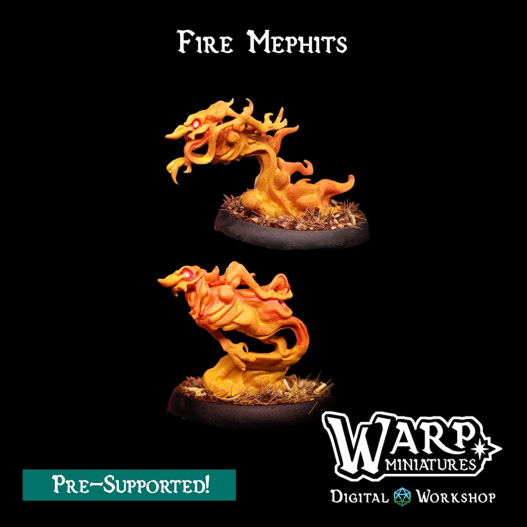 Fire Mephit Warhammer Dungeons and Dragons Pathfinder - Etsy