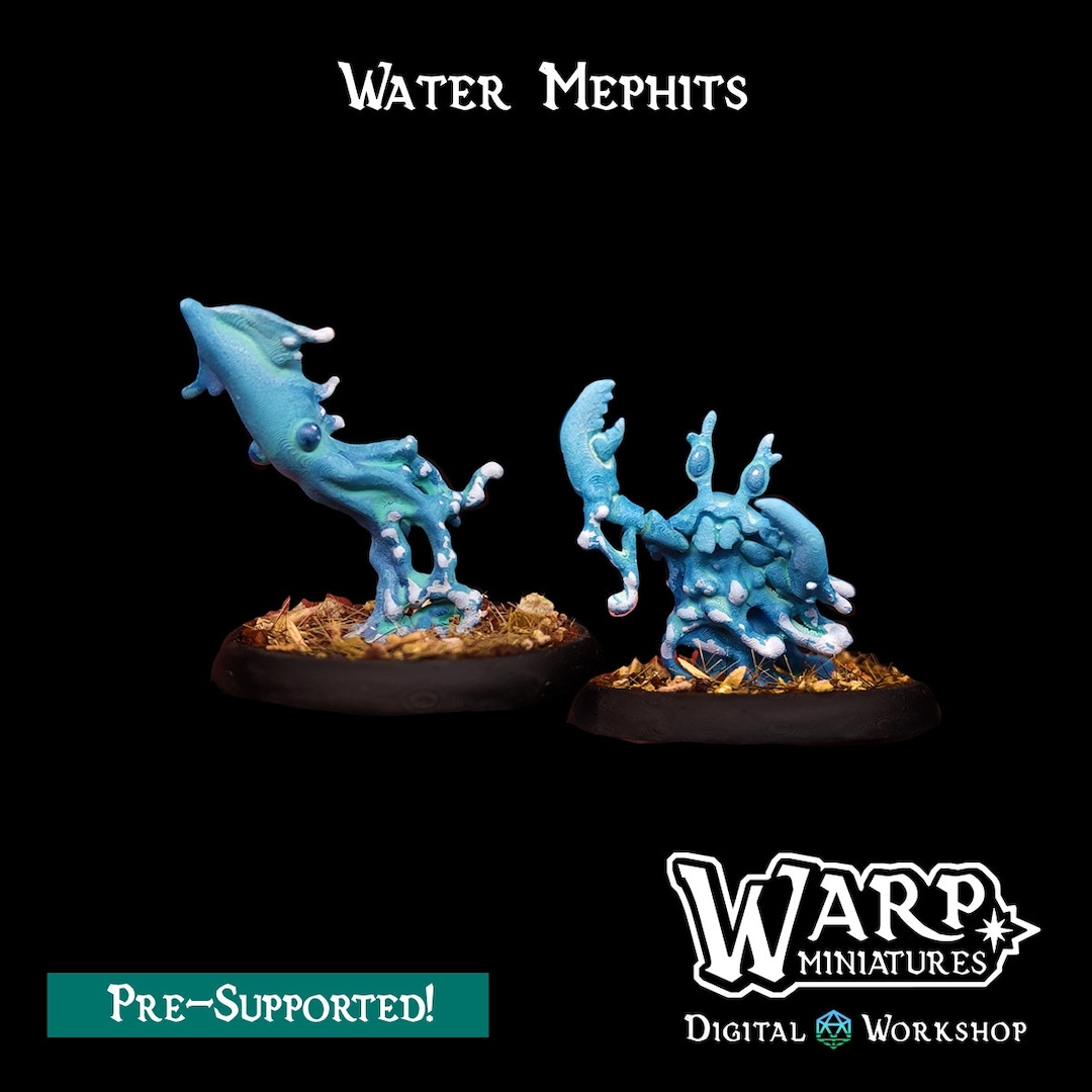 Water Mephit- Dungeons and Dragons, Pathfinder - Etsy