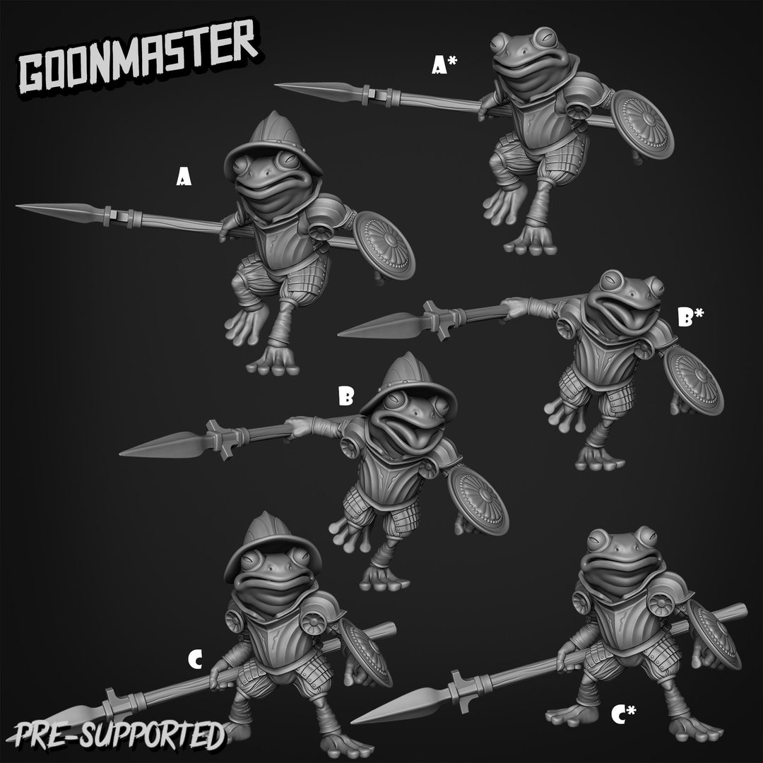 Frog Spearman Conquistador Frogs, Dungeons and Dragons, Pathfinder - Etsy