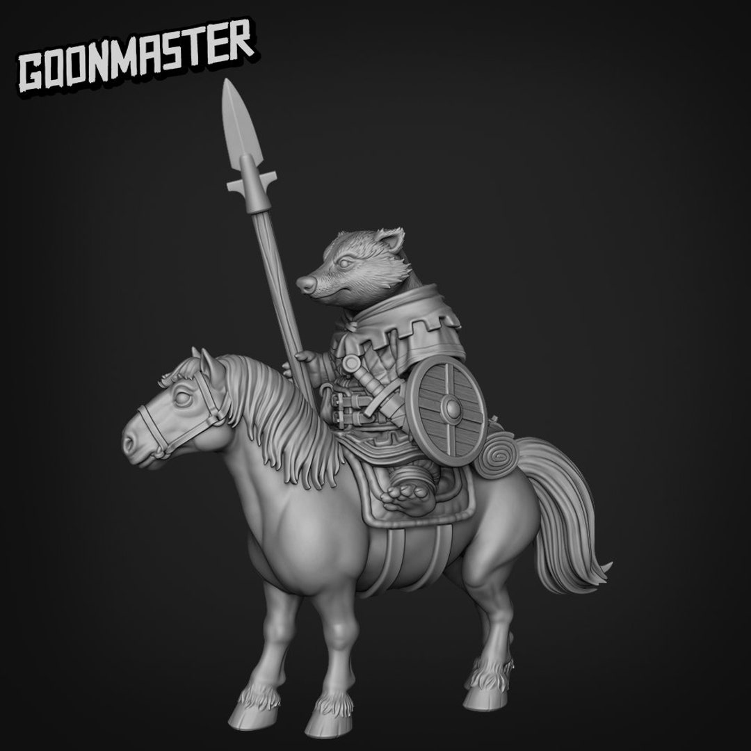 Badger Cavalry - Badger Knight, Dungeons and Dragons, Pathfinder - Etsy