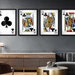 AKQJ of Clubs Playing Cards Poster or Canvas Wall Art, Casino Poker ...