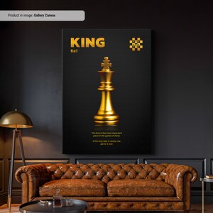 Gold King - Chess Piece Print Wall Art, Chess Pieces and Moves ...