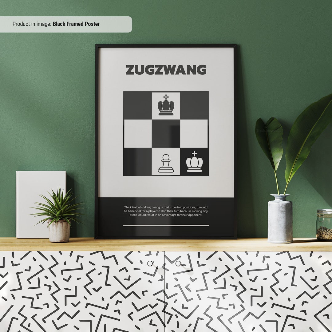 Zugzwang - Chess Term Art Print, Chess Wall Art, Chess Terminology for ...