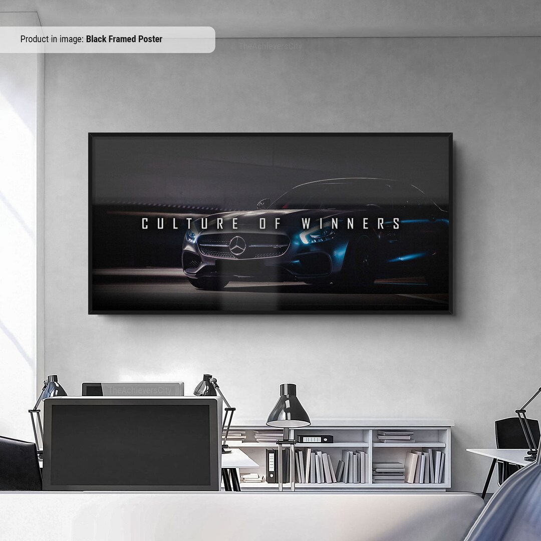 Culture of Winners - Motivating Canvas Wall Art, Luxury Sports Car ...