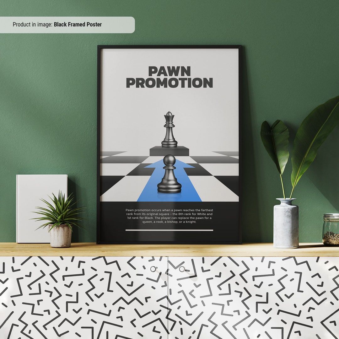 Pawn Promotion - Chess Term Art Print, Chess Wall Art, Chess ...