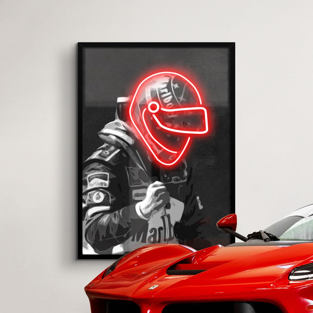 Formula 1 Schumacher Poster or Canvas Wall Art, Motorsport Fan Gift, F1 ...