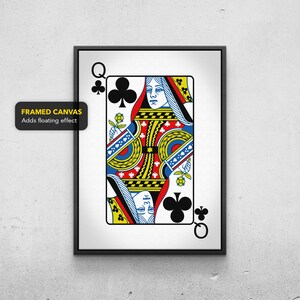 AKQJ of Clubs Playing Cards Poster or Canvas Wall Art, Casino Poker ...